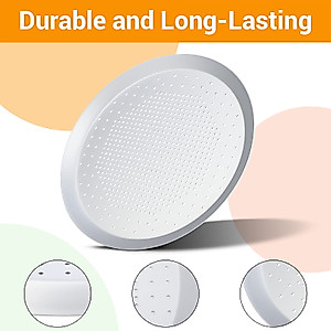 Suice Nonstick Pizza Pan with Holes 10 Inch, Aluminum Alloy Pizza Pan for Oven Round Pizza Tray, 1Pc Pizza Baking Sheet for Baking Crispy Pizzas, Durable Perforated Pizza Bakeware for Oven Use -Silver