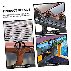 DOITOOL 4 Pcs Eaves Filter Cover Drainage Ditch Strainer Cover Gutter Downspout Strainer Expandable Downspout Expanding Water Hose Round Balloons Plastic Strainer Roof Gutter Filter Pp