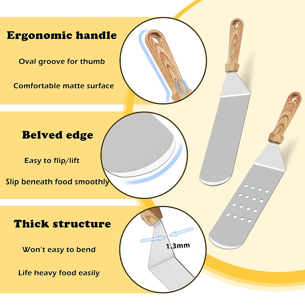 Griddle Accessories Kit of 18, HaSteeL Stainless Steel Teppanyaki Tools for Flat Top Outdoor Picnic Grilling Camping Cooking, Melting Dome, Metal Spatula, Burger Press, Easy to clean & Screwdriver