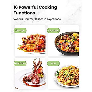 COMFEE’ 16 in 1 Electric Pressure Cooker Instant Multi Cooker Olla de Presion Non-Stick Pot Yogurt Maker Rice Cooker Slow Cooker Sauté Steamer 8 Quarts Stainless Steel