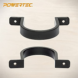 POWERTEC 70173 2-1/2" Hose/Pipe Hangers, 5 Pack,Black