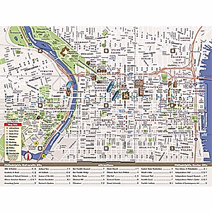 Philadelphia Pop-Up Map by VanDam — Laminated pocket size pop-up map of Central Philadelphia with all attractions, museums, sights, hotels & SEPTA Transit Map