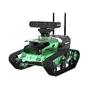 Hiwonder ROS JetTank Robot for Jetson Nano 3D and Lidar Mapping Navigation Touch Screen Python Programming AI Tank Kit (Standard kit with SLAMTEC A1 Lidar)