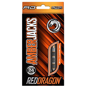 RED DRAGON Amberjack 5: 24g Tungsten Darts Set with Flights and Stems