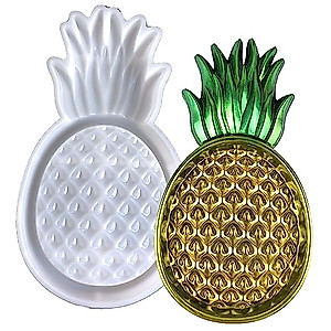 Pineapple Shaped Storage Tray Resin Mold for Epoxy Resin Casting Crafts Large Silicone Tray Mold for DIY Jewelry Tray Dishes Key Trays Home Decoration
