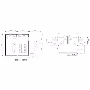 Generic Prefabricated House 2 bedrooms with Attached Bath, Dining and tv Lounge, Require Assembly., Grey, SAF 018