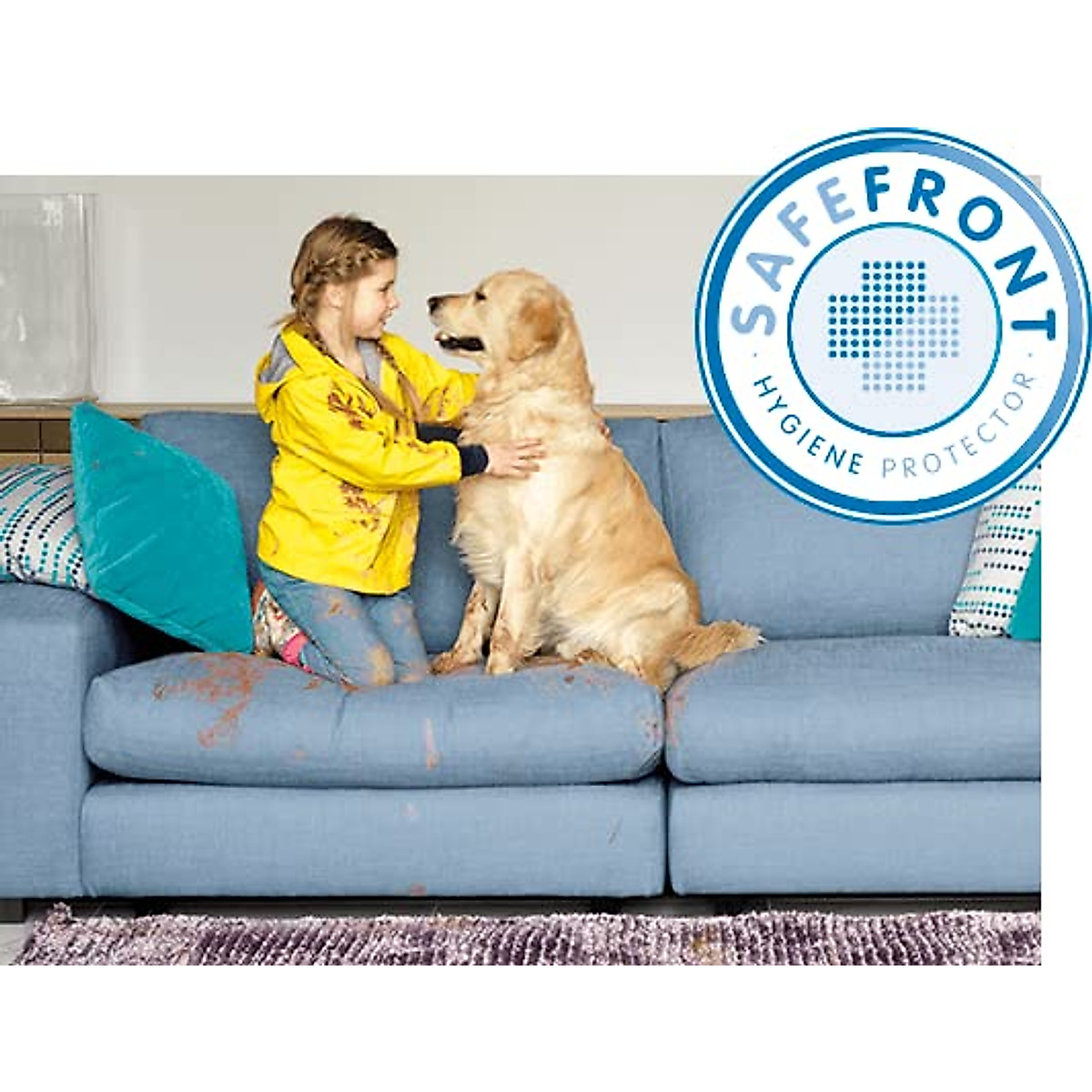 Liz Jordan-Hill Brown Luxury Upholstery Fabric by The Yard, Pet-Friendly Water Cleanable Stain Resistant Aquaclean Material for Furniture and DIY, AC Daytona Antelope 158 (Sample)