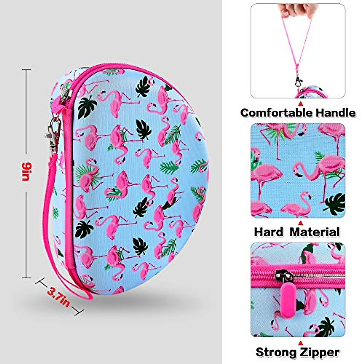 Headphone Case for Riwbox CT-7 Pink/for Jack CT-7S Cat Green 3.5mm/ for iClever IC-HS01/ for Mpow BH297B Wired/for Picun Bluetooth Wireless Over-Ear Headphones Headset for Kids-Box Only