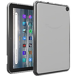 Case for Amazon Fire 7 Tablet (Only Compatible with 12th Generation, 2022 Release), Puxicu Slim Design Flexible Matte TPU Protective Cover for Fire 7, Transparent