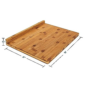 Camco 43545, Bamboo Cutting Board with Counter Edge | Perfect for Vegetables, Fruits, Meats, and Cheeses | Measures 18-inches x 14-inches x 1-3/4-inches, Brown