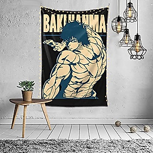 Flokoo Anime Baki The Grappler Baki Hanma Tapestry Wall Art Decor Hanging For Living Room Dorm Kitchen Bedroom Home 40x60 Inch