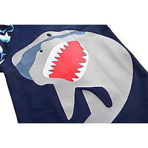 Baby Toddler Boys Girls One Piece Swimsuit Set Swimwear Shark Bathing Suit Rash Guards Sunsuit with Hat UPF 50+ (Shark, 3-6 Months)