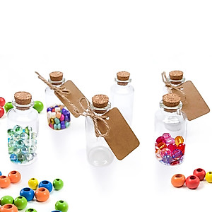 80 Pieces 20 ML Glass Bottles with Cork Stoppers Mini Small Glass Bottles, for Wedding Favors, Crafts Home Decorations