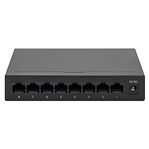 Intellinet 8-Port Gigabit Ethernet Network Switch - Ethernet Splitter - Unmanaged | Plug & Plug | Fanless Metal Housing - for Computer Networking Hub, Desktop – 3 Year Warranty – 530347