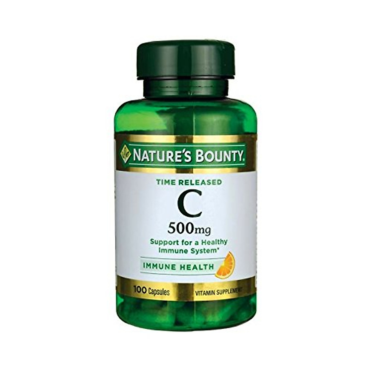 Nature's Bounty Vitamin C 500 mg Capsules Time Released 100 Capsules (Pack of 3)