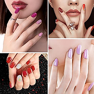 Maitys 560 Pieces Jamberry Nail Wraps Real Nail Polish Stickers Nail Wrap Nail Polish Strips Decals DIY Glitter Nail Adhesive Full Wraps Art Set with Nail File for Women Girls (Glitter Style)