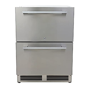 Avanti ELITE Series 2-Drawer Undercounter Refrigerator, 5.2 cu. ft., Home or Commercial Use | Slide Out Drawers, Built-In or Freestanding, 304 Stainless Steel for Outdoor Use