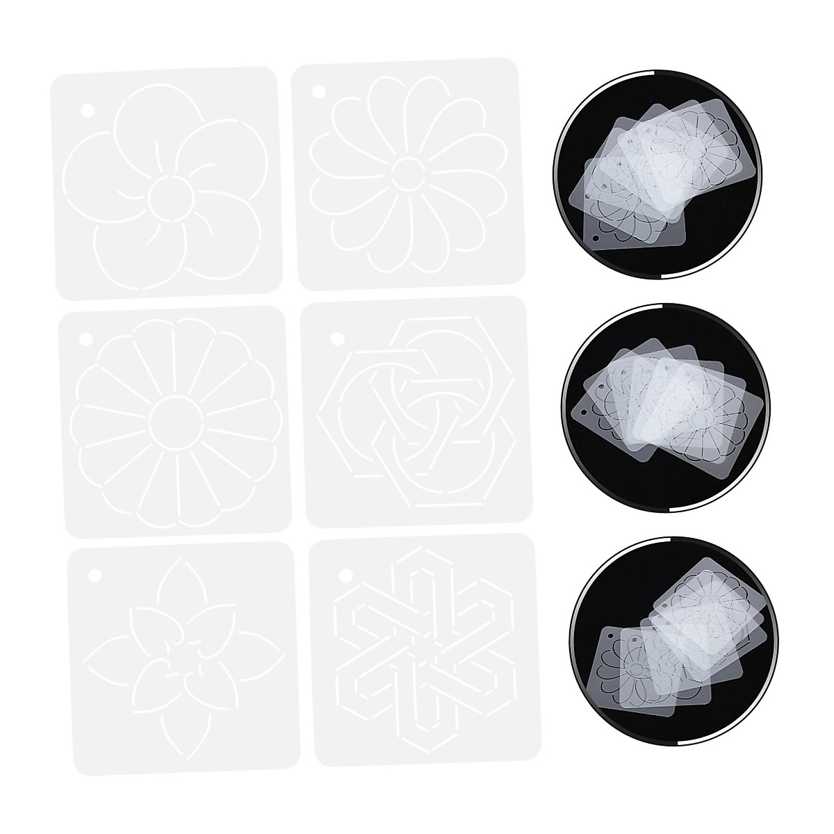 VILLCASE 12 Pcs Quilting Tracing Board Clothing Quilting Stencil Quilting Cutting Template Clothes Sewing Template Quilling Tool Embroidery Tools Quilting Ruler for Fabric Patchwork Acrylic