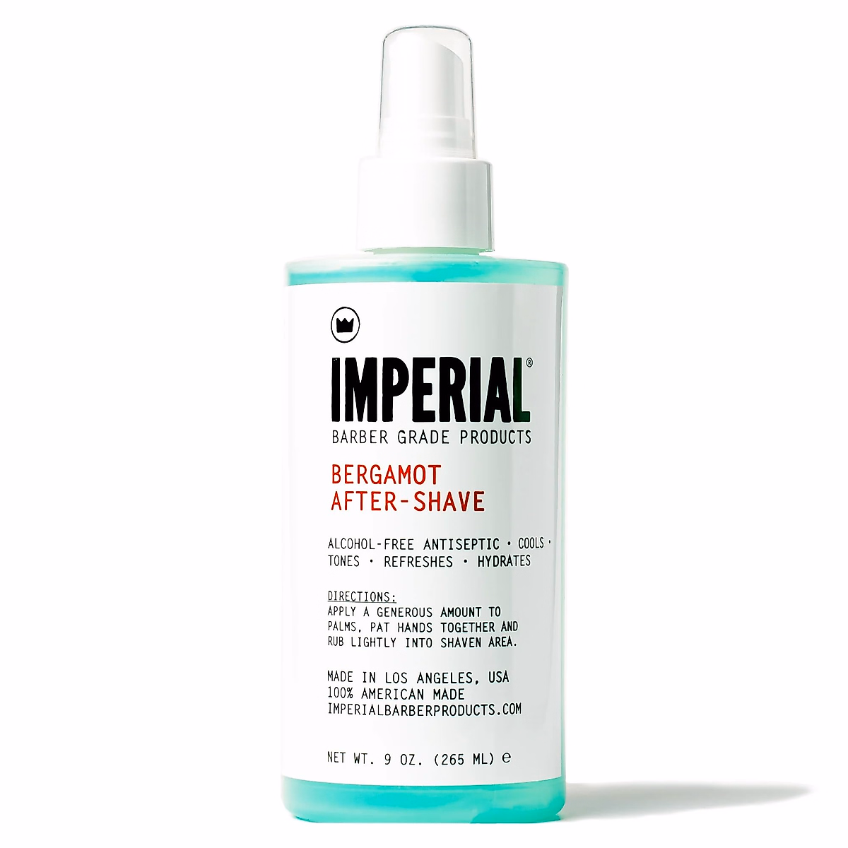 Imperial Barber Grade Products Bergamot After-Shave Alcohol Free, 9 oz