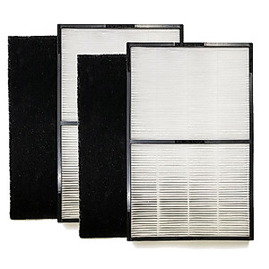 Nispira Type A2 Size True HEPA Replacement Filter For Filtrete Room Air Purifier FAP-C02-A2, FAP-C03-A2, FAP-T03-A2, Part 1150101, 2 Pack