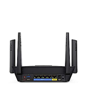 Linksys EA8300 Max-Stream: AC2200 Tri-Band Wi-Fi Router for Wireless Home Network, Uninterrupted Gaming and Streaming, MU-MIMO (Black)