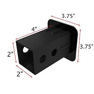 eVerHitch 2 Inch Trailer Hitch Cover Plug with Metal American Black Flag Fit for Any 2" Hitch Receivers
