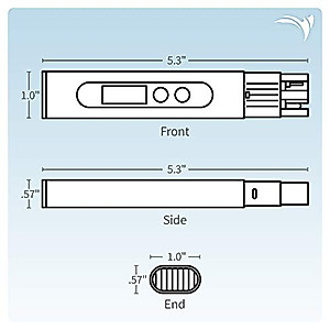 AquaticLife TDS Meter Digital Water Quality Tester for RO-RODI System Drinking Water, Aquariums, Hydroponics, 0-999 ppm Measuring Range, 1 ppm Increments, 2% Readout Accuracy