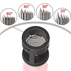 3mirrors ALUMINUM Tungsten Electrode Sharpener Grinder Head TIG Welding Tool 24 Guides, 24 Multi-Angle & Offsets, Full-featured Tool w/Dust Housing, Healthy Version