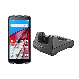 MEFERI ME61 Android Barcode Scanner with Charging Cradle, Compatible with Honeywell HS7 Scan Engine, PDA Handheld Mobile Computer, 1D 2D QR, Wi-Fi 4G BT GPS NFC, 6" Full-Screen, PDA for WMS