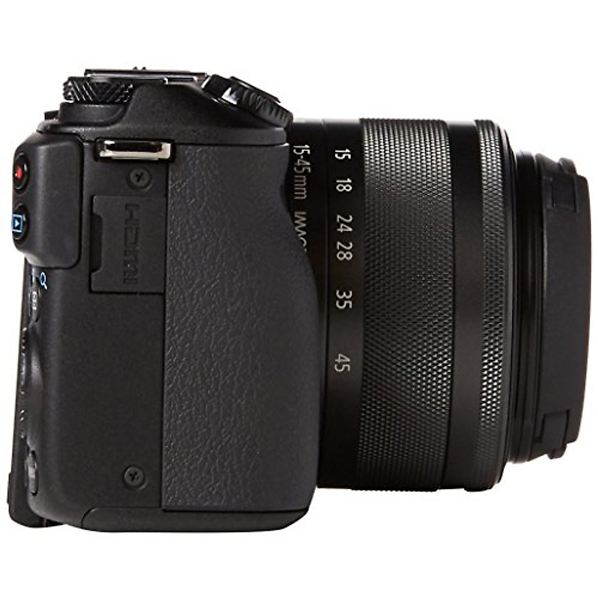 Canon EOS M3 24.2MP 1080P Wi-Fi Camera with EF-M 15-45mm is STEM Lens (Black) International Version (No Warranty)