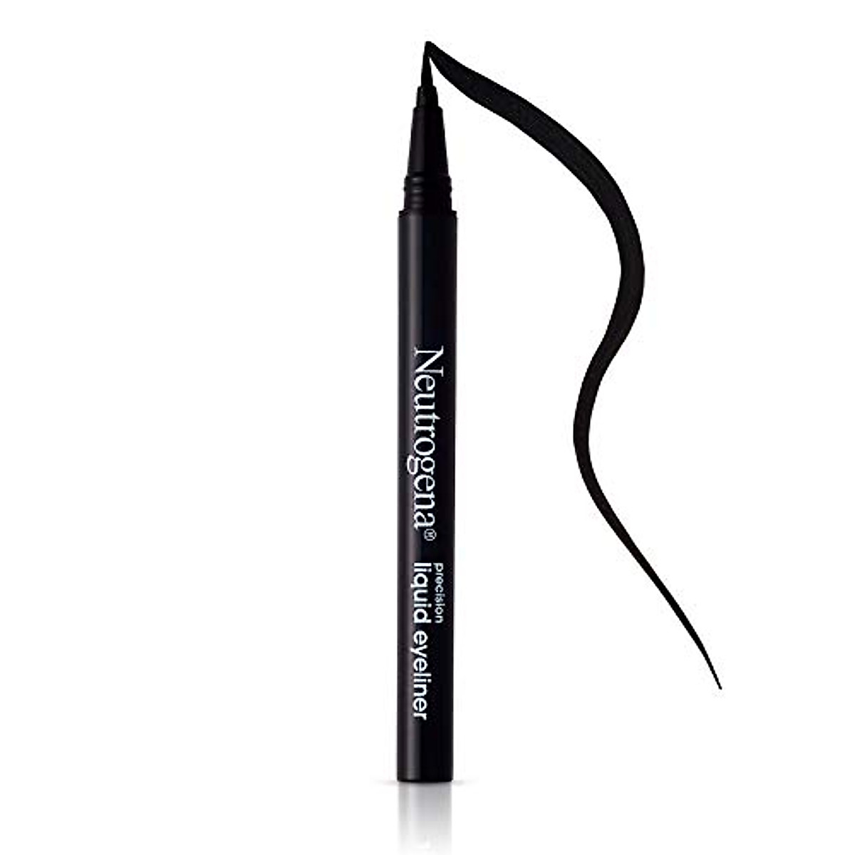 Neutrogena Precision Liquid Eyeliner with Honey & Coconut, Hypoallergenic, Smudge- & Water-Resistant Eyeliner Makeup for Precise Application, Jet Black, 0.013 fl. oz