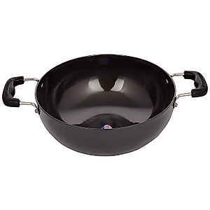 Sahishnu Online And Marketing Hindalco Aluminium Hard Anodized Thickness 3 mm Size No 12, Aluminium Kadai