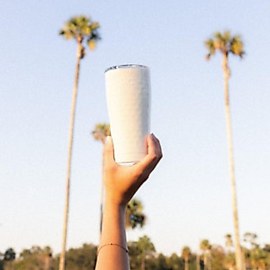 Seriously Ice Cold SIC 20 Oz. Double Wall Vacuum Insulated 18/8 Stainless Steel Travel Tumbler Mug | Powder Coated with Splash Proof BPA Free Lid | Coffee, Tea, Wine, and Cocktails (Dimpled Golf)