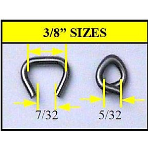 3/8 Stainless Steel Hog Rings for Crab pots, Cages, Traps, Fencing, Sausage Casings, Rabbit Cages (100 Count bag-3oz)