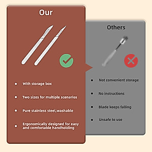 CRUIFU 2 PCS Sourdough Bread Lame Scoring Tool, Hand Crafted Bread Lame For Dough Scoring Knife, Tool Sourdough Slashing With 20 Blades Included With Safety Box