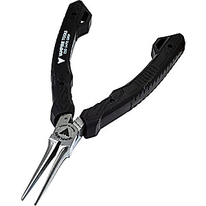 VAMPLIERS 5.5" Precision Tip Carbon Steel Mini Needle Nose Pliers with No Serrated Jaws. ESD safe, ideal for precision work on SMD. Made in Japan: VT-001-5NN