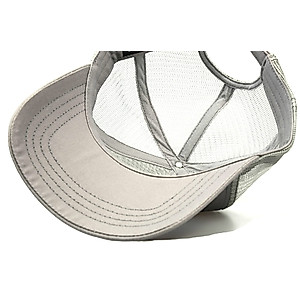 MUNULA Oversize XXL Mesh Trucker Hat Big Head Hats for Men High Crown Baseball Cap Breathable Dad Hat Adjustable 23.6"-25.6" (Gray)