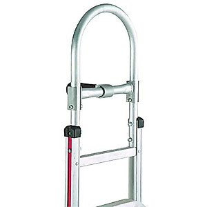 Magliner HMK53CUA45 Aluminum Hand Truck, Curved Back Frame, 60" Single Grip Handle, 18" x 7-1/2" Aluminum Diecast Nose Plate, 500 lb Capacity