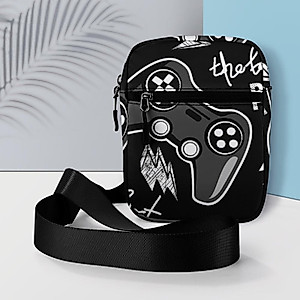 Gamepads Seamless Adjustable Fanny Waist Pack Pouch, Waterproof Crossbody Runners Bag Wallet for Gym Hiking Fitness Women Men 6.1 x 2.2 x 7.9 inch