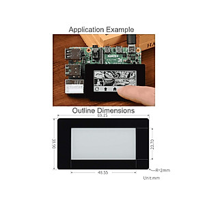 waveshare 2.13inch Touch e-Paper HAT 250×122 Pixels Black White e-Ink Display Module eink Screen for Raspberry Pi 4B/3B+/3B/2B/Zero/Zero W/Zero WH, SPI Interface,Partial Refresh