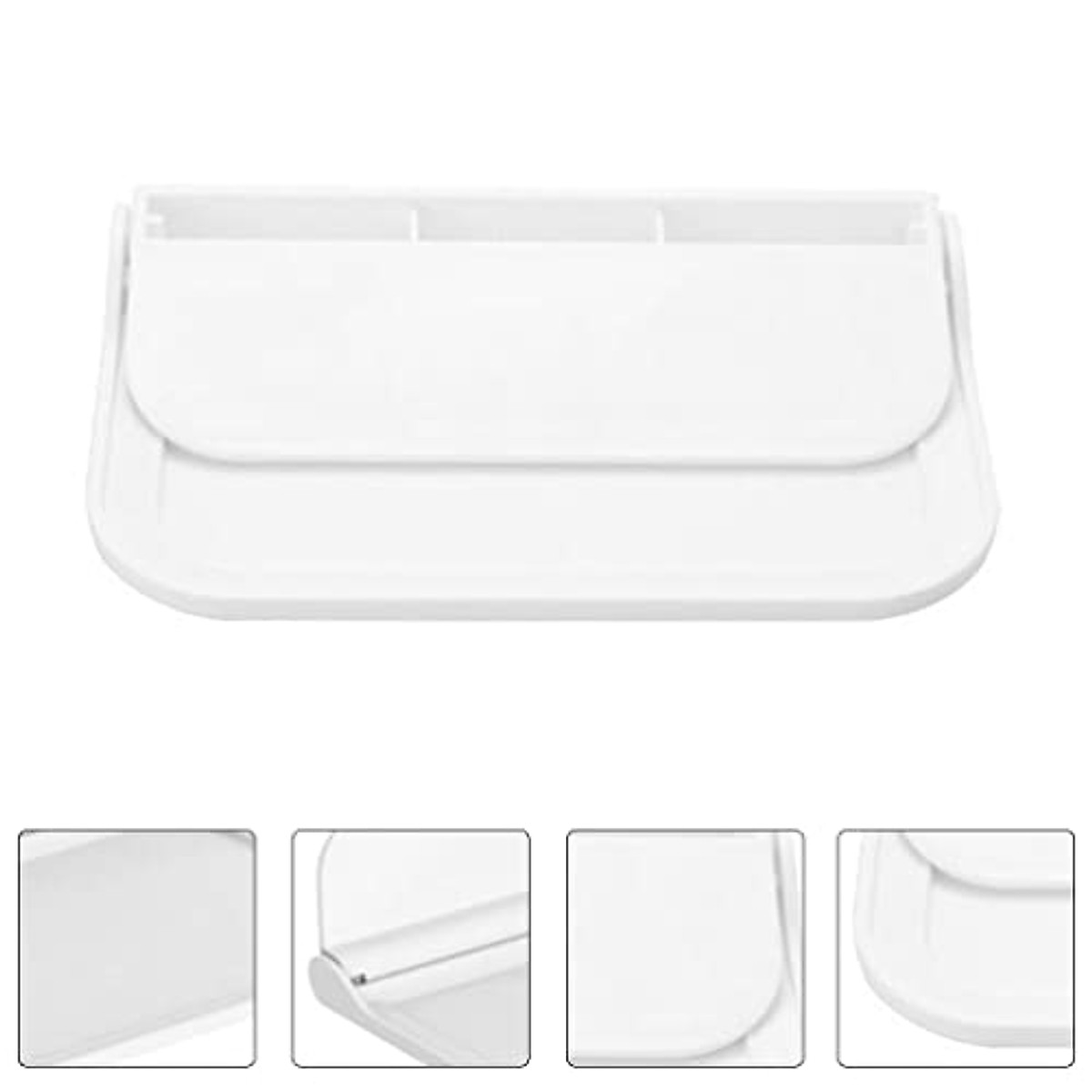 Plastic Floating Shelves Folding Shelf: Display Wall Shelves Bedside Shelf Bedroom Dorm Room Rack Nightstand Organizer for Headphone Remotes Glass Cell Phones