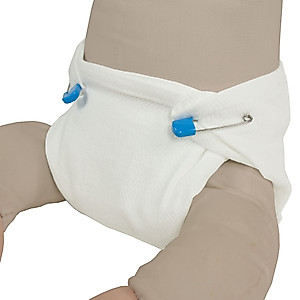 OsoCozy Bleached Birdseye Flat Cloth Diapers (6 Pack) - 27 x 27 Inches, One-Layer Flat Cloth Baby Nappies Made of Soft, Durable 100% Birdseye Weave Cotton…