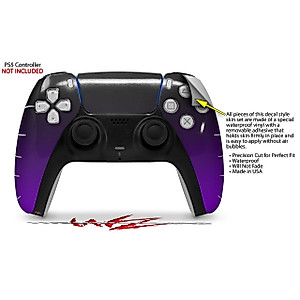 WraptorSkinz Skin Wrap compatible with Sony PS5 DualSense Controller Smooth Fades Purple Black (CONTROLLER NOT INCLUDED)