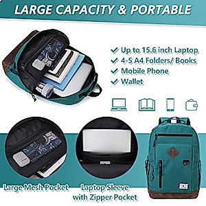 Backpack for Men Women,Vonxury Water-resistant 15.6 Inch Laptop Bookbag for School Work Travel