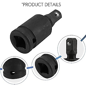 Pteanecay 3Pcs 1/4inch 3/8inch 1/2inch Wrench Socket Adapter 360° Drive Swivel Pneumatic Wrench Universal Joint Hand Tool