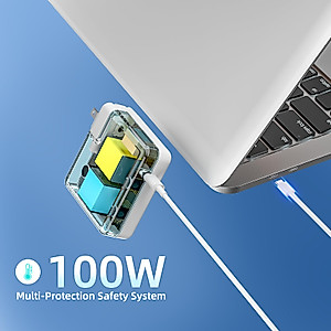 Mac Book Pro Charger - 160W USB C Fast Charger Power Adapter Compatible with New MacBook Air 13 Inch & MacBook Pro 16, 15, 14, 13 Inch 2021 2020 2019 2018, 6.6ft USB C to C Charge Cable