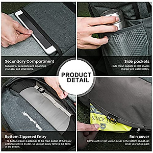 MOUNTAINTOP 40L Hiking Backpack for Women & Men Outdoor Travel Camping Day Pack with Rain Cover, 21.7 x 13 x 7.9 in, Dark Grey