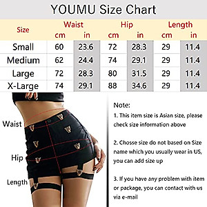 Women Black Punk Gothic Shorts Metal Hollow Out High Waist Sexy Rock Hot Shorts for Club Cosplay Party Dance