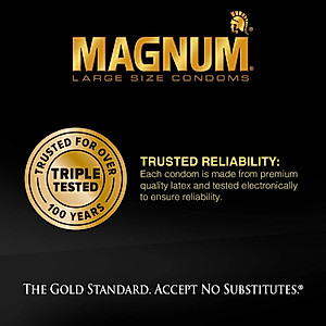 Trojan Magnum Lubricated Condoms, Extra Large, 12 Count
