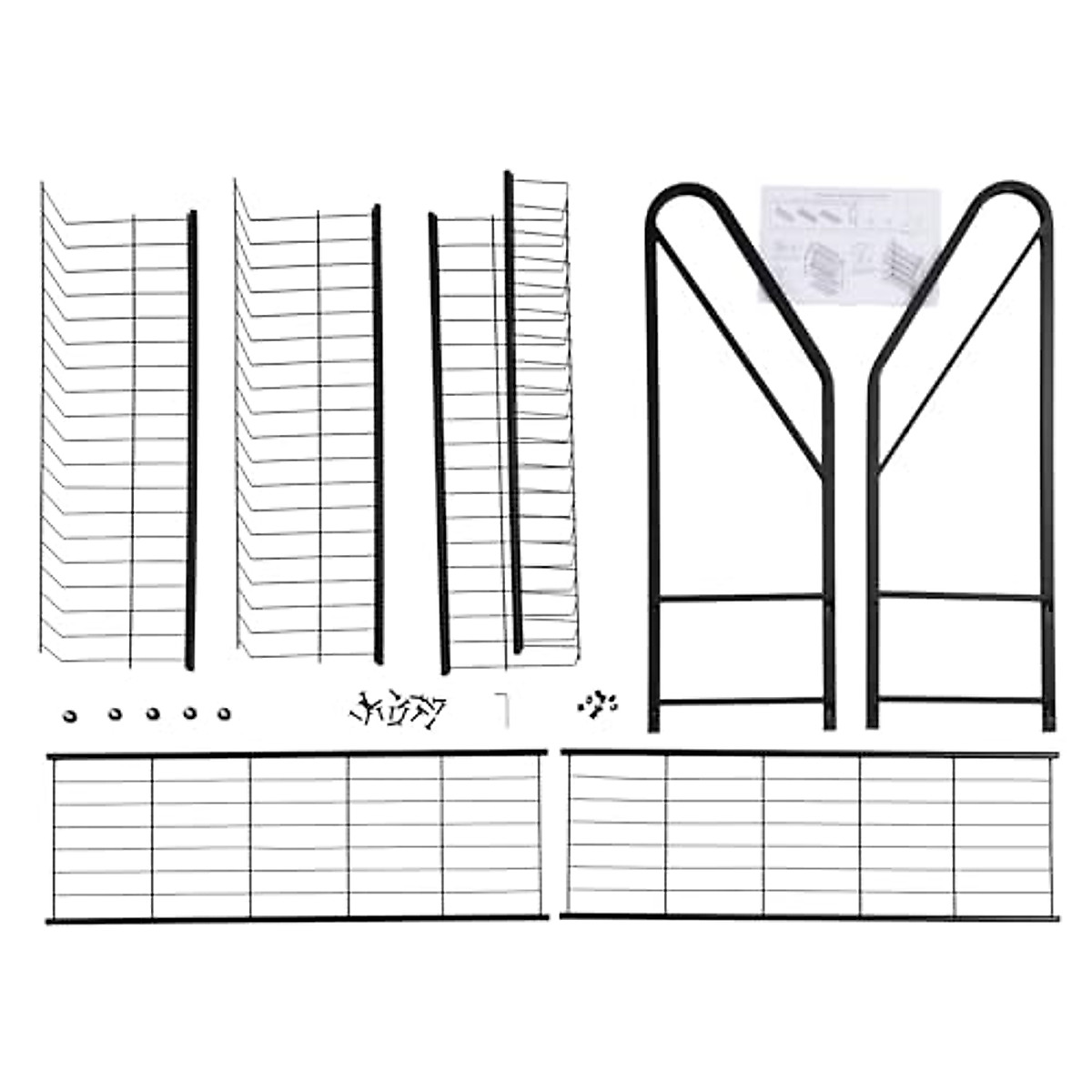 JAJADAH Kids Bookshelf, Large Black Bookcase, Large Capacity Books Toys Organizer for Studio/Den/Craft Room & Mailroom (Black)